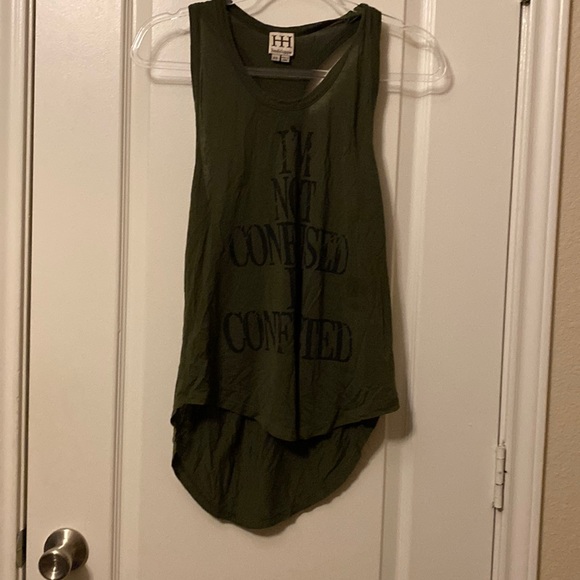 Haute Hippie | Tops | Haute Hippe Im Not Confused Im Conflicted Tank ...